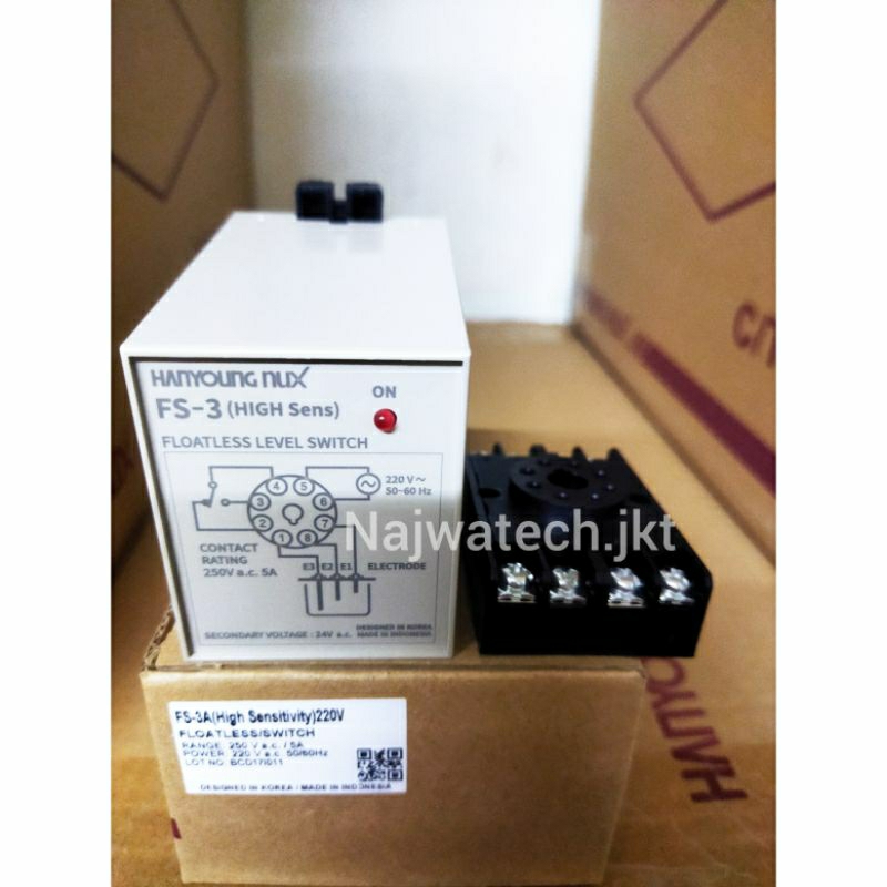 Jual Floatlees Level Switch Hanyoung FS-3A/FS-3 + Socket 8pin | Shopee ...