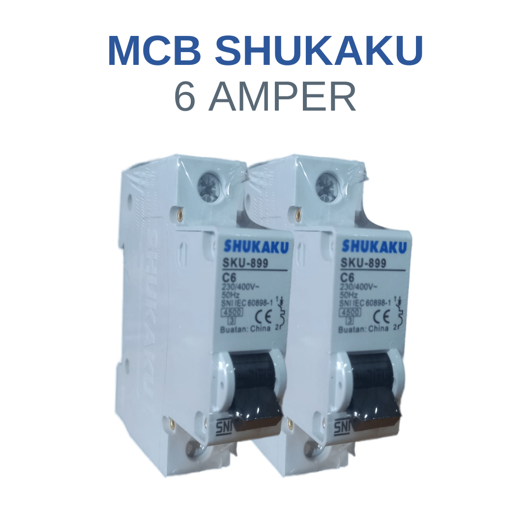 Jual MCB 6A SHUKAKU MCB 6 AMPERE SAKLAR LISTRIK 1 PHASE MCB SHUKAKU 6 ...