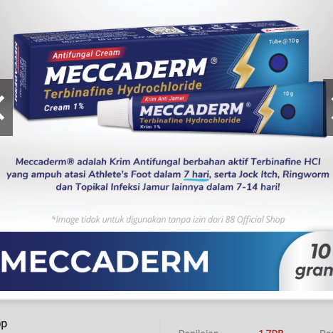 Jual MECCADERM 10 gr | Mengatasi jamur kulit, selangkangan , Kutu Air ...