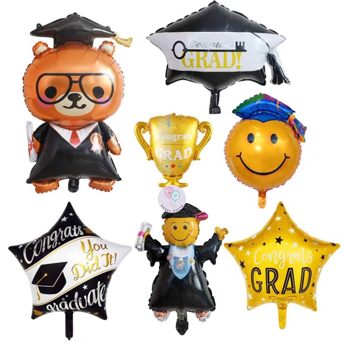 Jual Balon Foil Graduation Mini / Balon Wisuda / Balon Toga / Balon ...