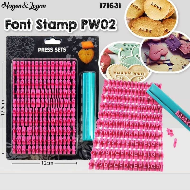 Jual mini alphabet cutter / upper lower alphabet / press sets / front ...