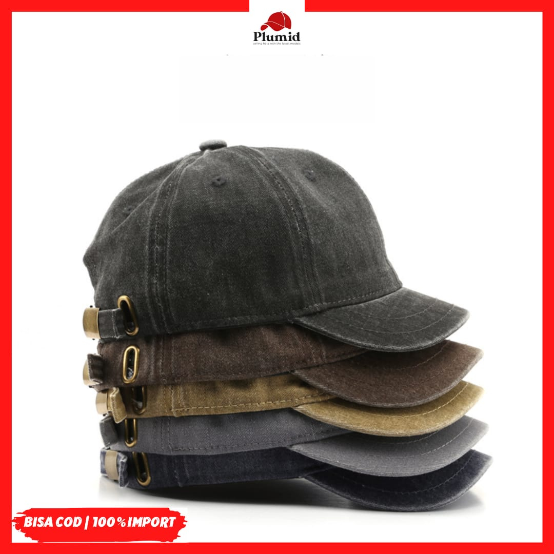 Jual PLUMID - Topi motif jeans topi baseball unisex topi motif pudar ...