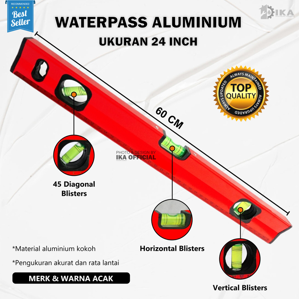 Jual Waterpas Magnet 60cm l Watterpas 24 Inci / Waterpas Magnet 18 Inci ...