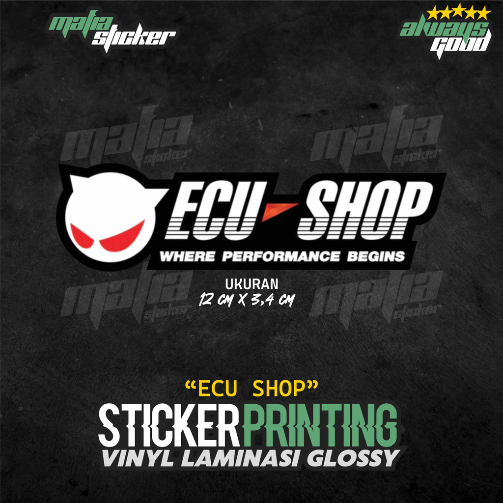 Jual STICKER/STIKER PRINT CUT ECU SHOP REMAP ECU RACING | Shopee Indonesia