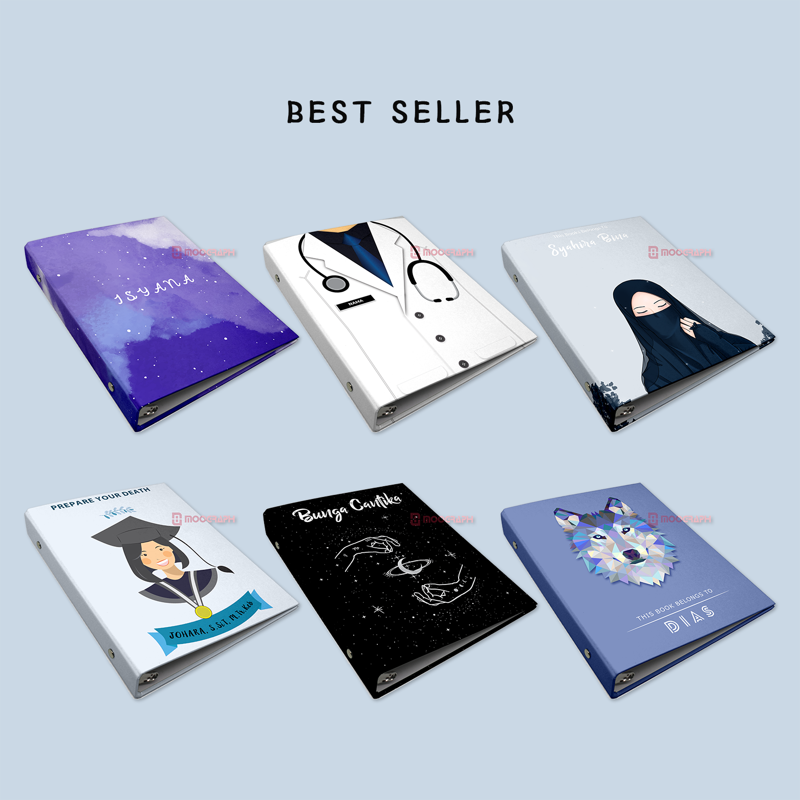 Jual Binder Custom B5 A5 A6 A7 Ring 6 20 26 Binder Hardcover Custom ...