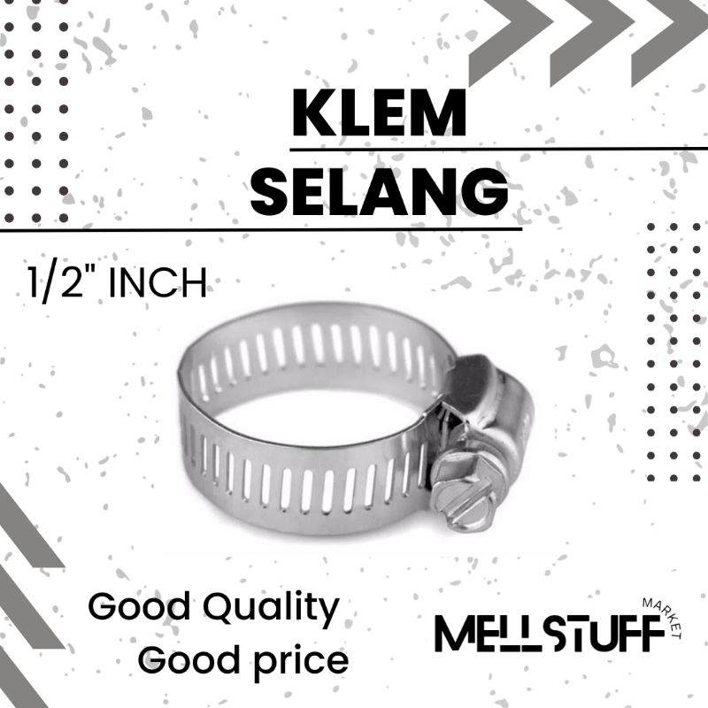 Jual Klem Selang 1/2" Inch Hose Clamp Pengencang Pengikat Selang Air ...
