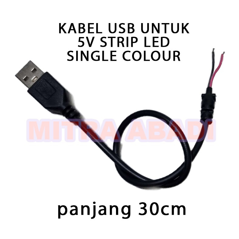 Jual Kabel untuk Lampu LED Strip SMD 3528 Single Colour DC 5V IP33 ...