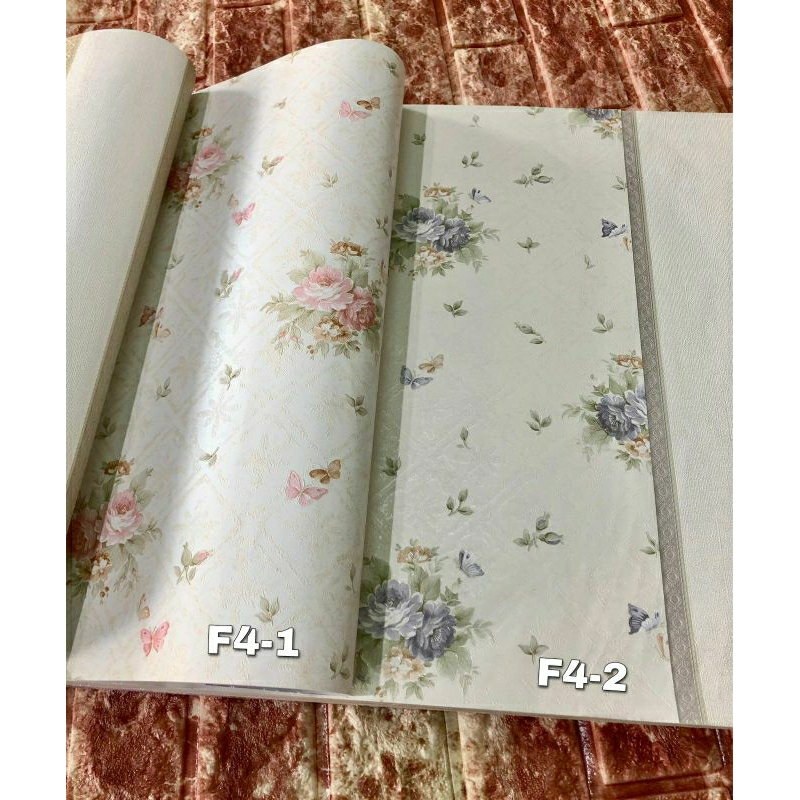 Jual Wallpaper Dinding Bunga Shabby Chic Pink Flower Vintage Korean Flower Story | Shopee Indonesia