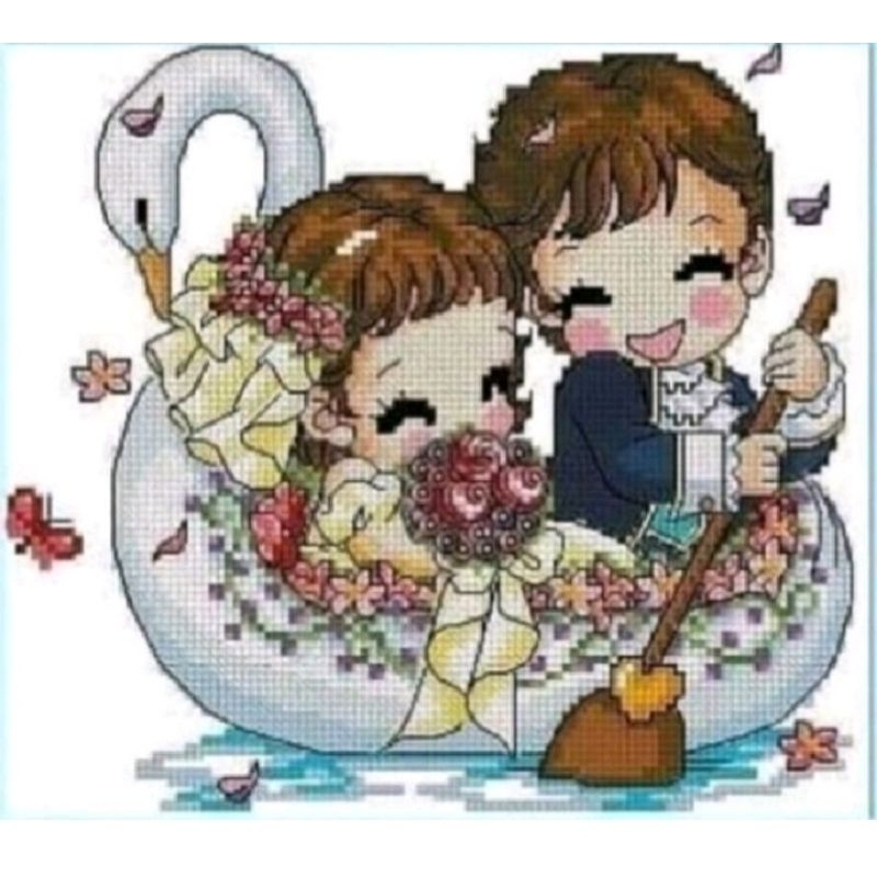 Jual Paket kristik wedding boat pernikahan pengantin pola kain bride ...