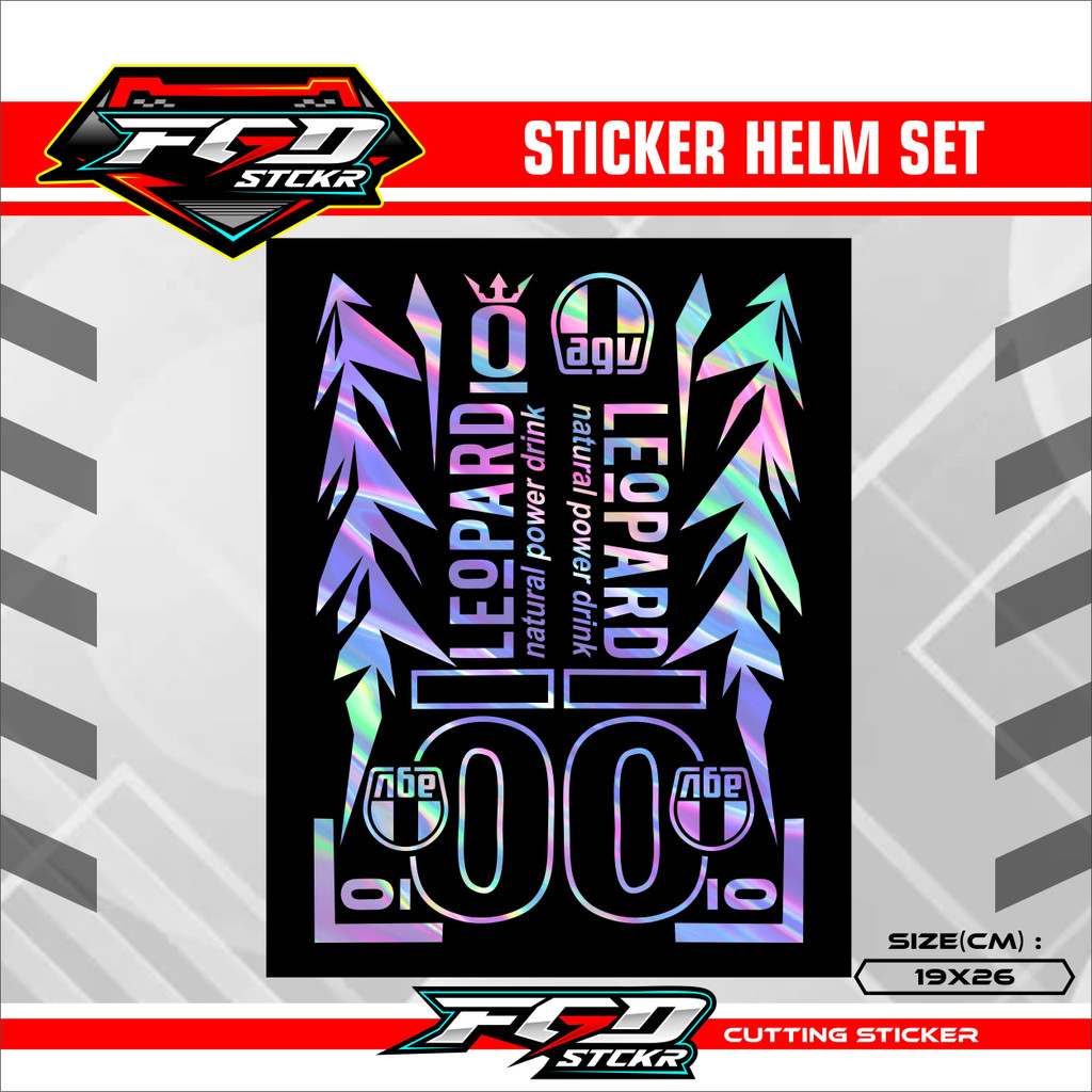 Jual STIKER HELM - CUTTING STIKER LEOPARD JM SET UNTUK HELM (PREMIUM ...