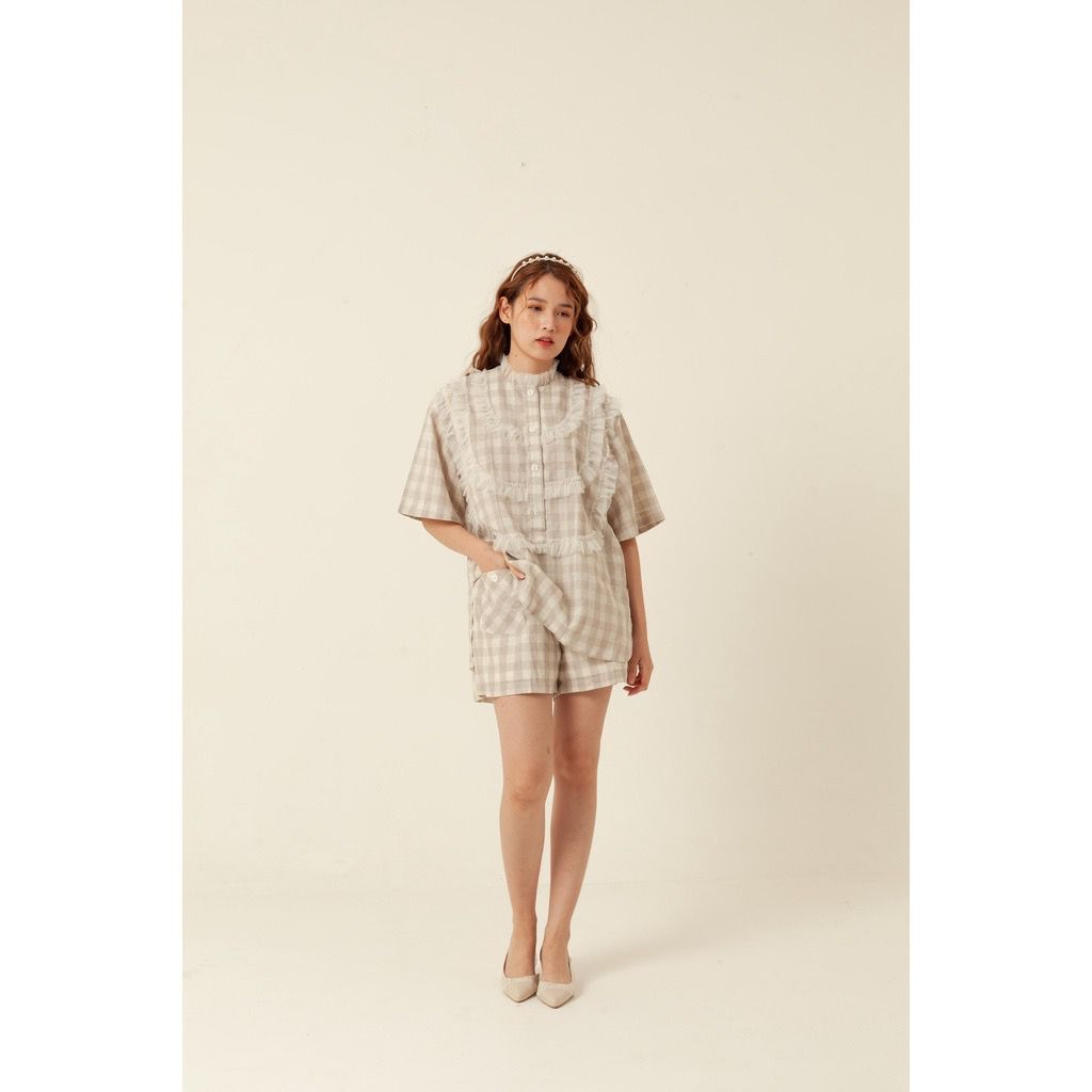 Jual SHEA SET GREY TARTAN LBJ | Shopee Indonesia