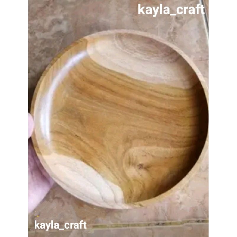 Jual piring kayu jati, piring saji ksyu jati, piring makan kayu jati ...