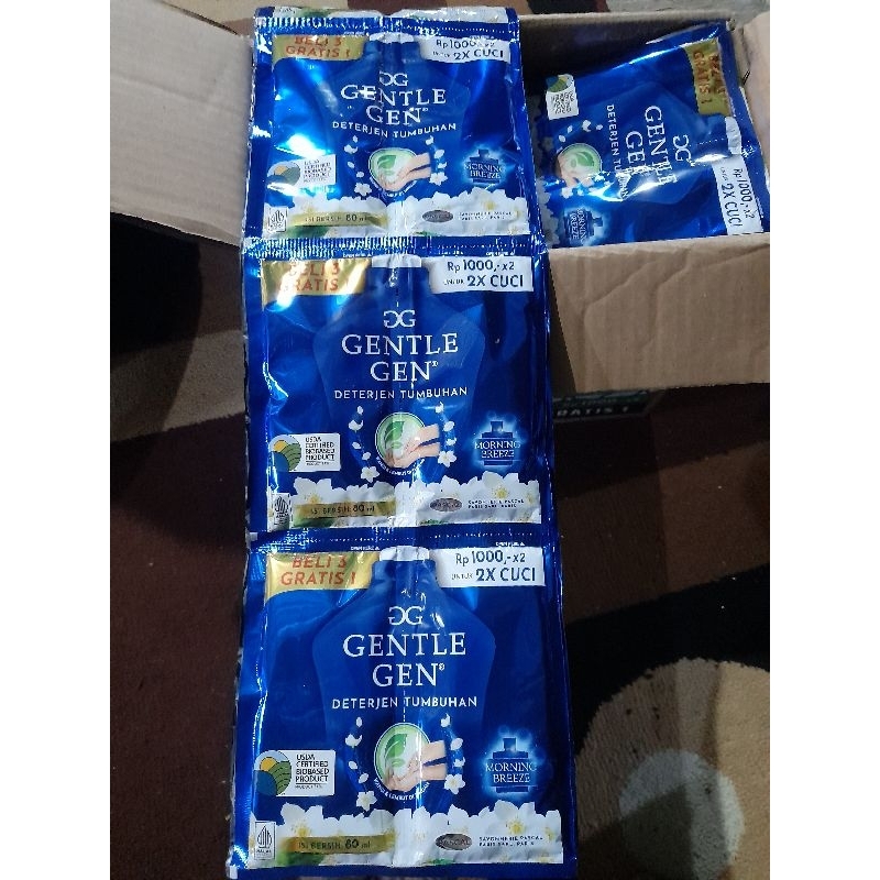 Jual SABUN DETERJEN CAIR GENTLE GEN 1 RENCENG ISI 16 SACHET | Shopee ...