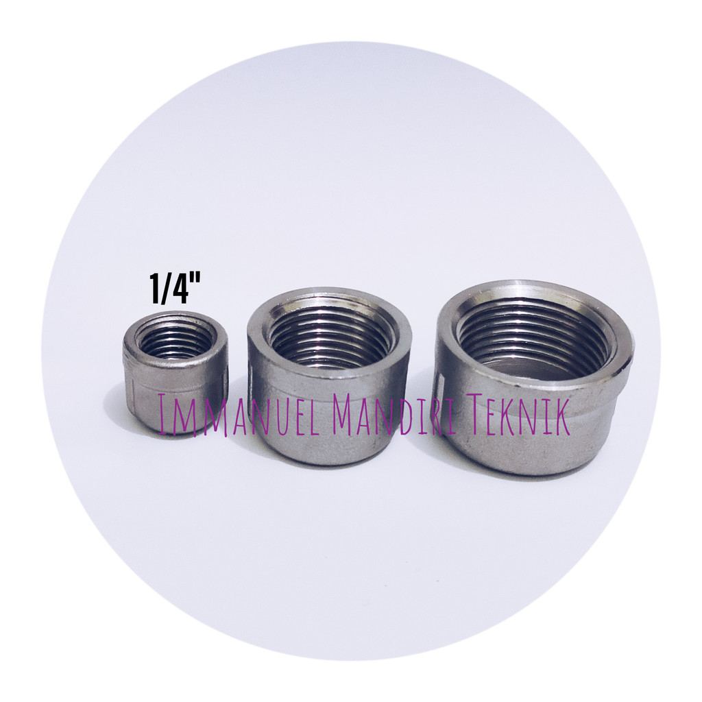 Jual Dop stainless 1/4 / Tutup stainless / Plug drat dalam 1/4 ss304 ...