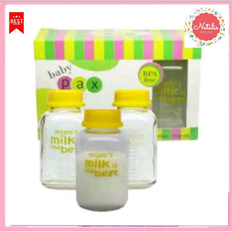 Jual Baby Pax botol asi kaca 150ml isi 3 pcs | Shopee Indonesia