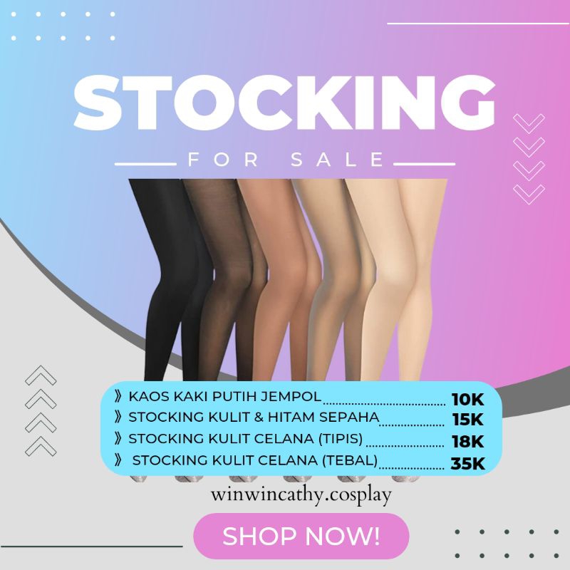 Jual stocking warna kulit panjang dan sepaha stocking warna hitam kaos ...
