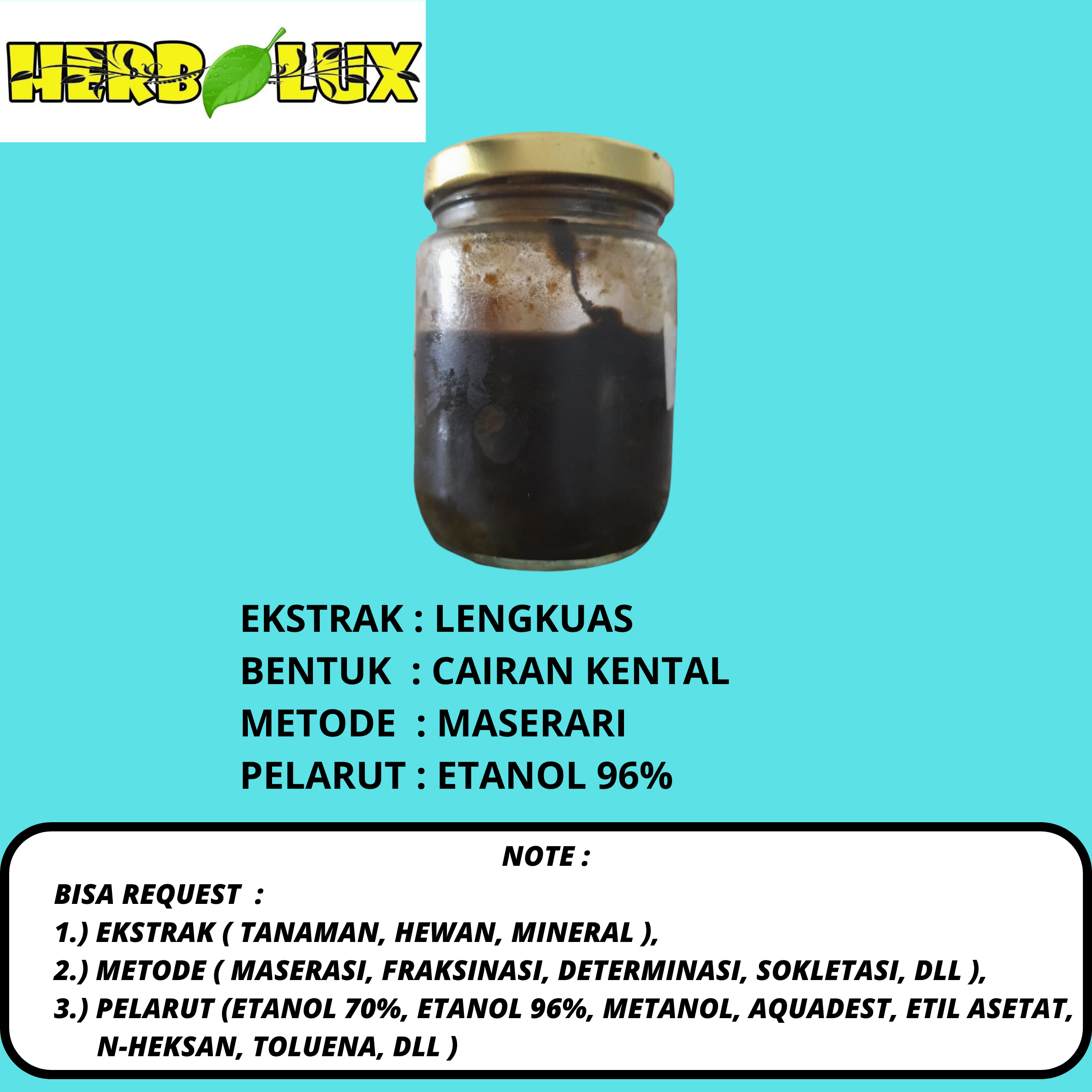 Jual Ekstrak Lengkuas 5 gram dan 10 gram Best Quality HERBALUX | Shopee ...