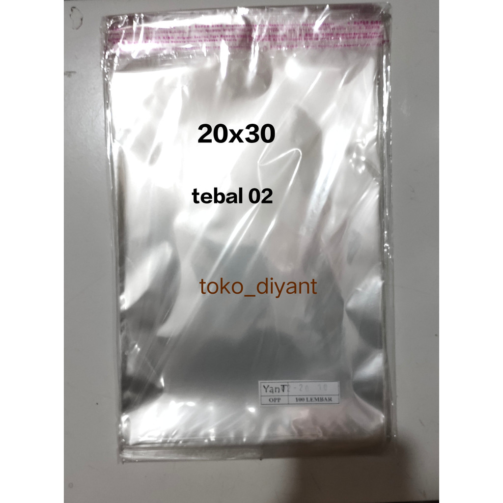 Jual Plastik OPP Baju 20x30 / OPP garment 100 lbr tebal 02 / plastik ...