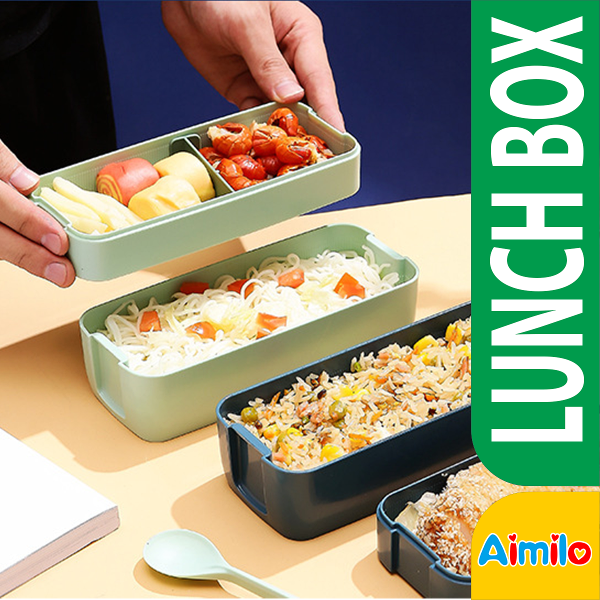 Jual LUNCH BOX KOTAK MAKAN KOTAK BEKAL SINGLE | DOUBLE-LAYER KAPASITAS ...