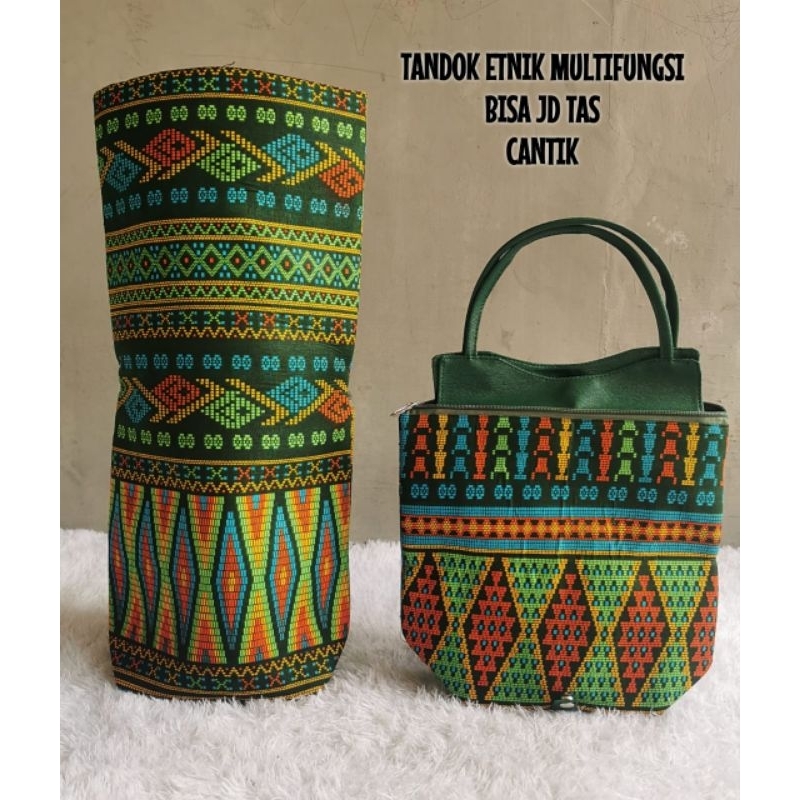 Jual TANDOK ETNIK FUNGSI MULTI/ TANDOK RANDO MOTIF YANG READY/ TANDOK ...