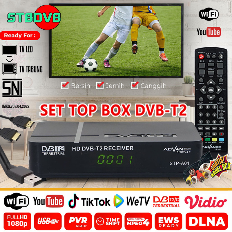 Jual set top box tv digital untuk semua tv tabung matrix DVD-T2 Riciver ...