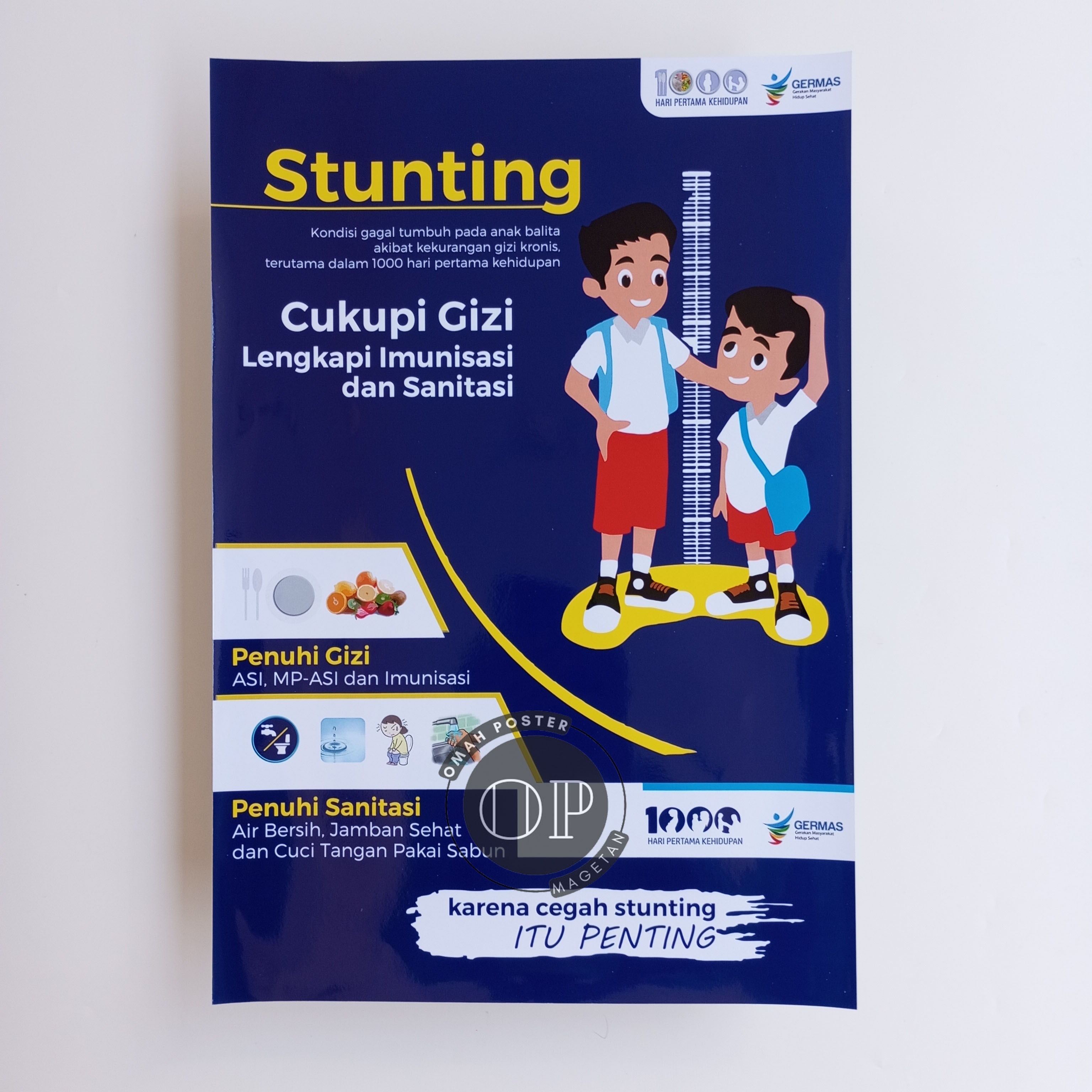 Jual Poster Stunting & Cara Mencegahnya - Stunting Biru - Poster Gizi ...