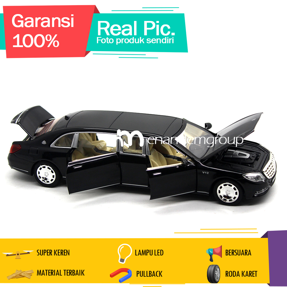 Jual Diecast Miniatur Mainan Mobil Limousine Limo Mercedes Benz S 600 L ...