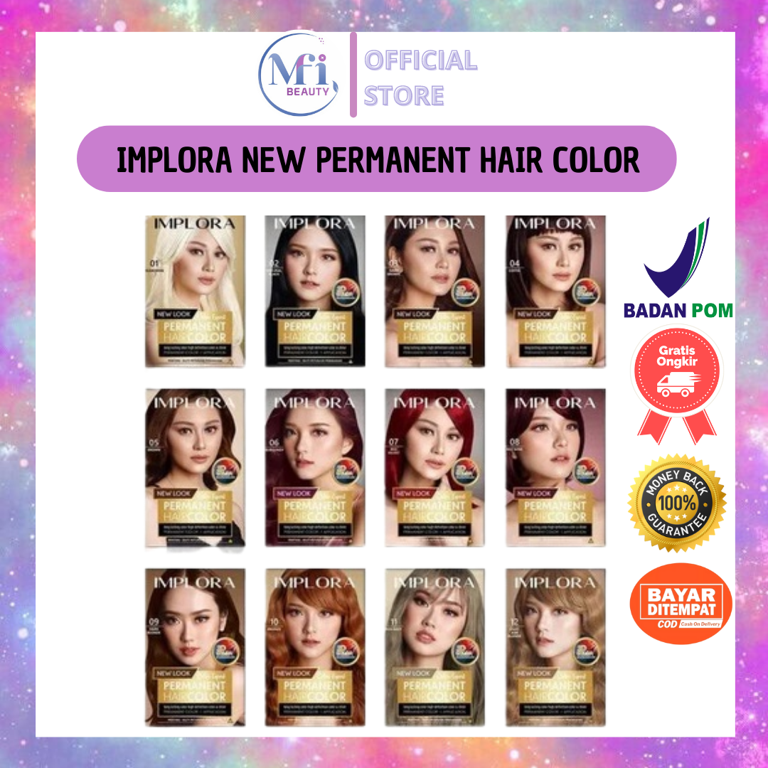Jual MFI - IMPLORA New Permanent Hair Color All Varian | Shopee Indonesia