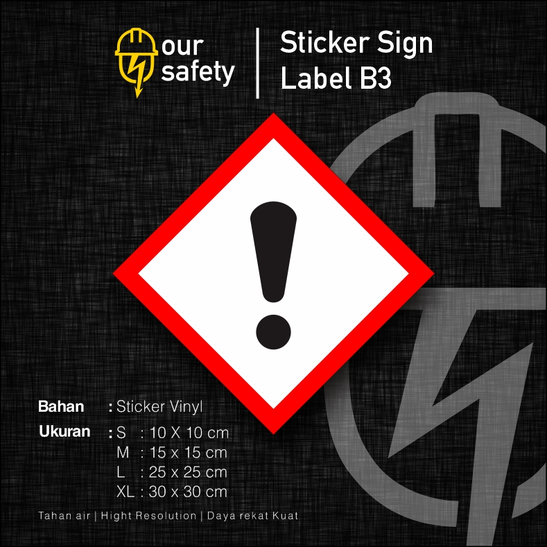 Jual Sticker Simbol Label Limbah B3 - IRITASI , Kuat Tahan Air ...