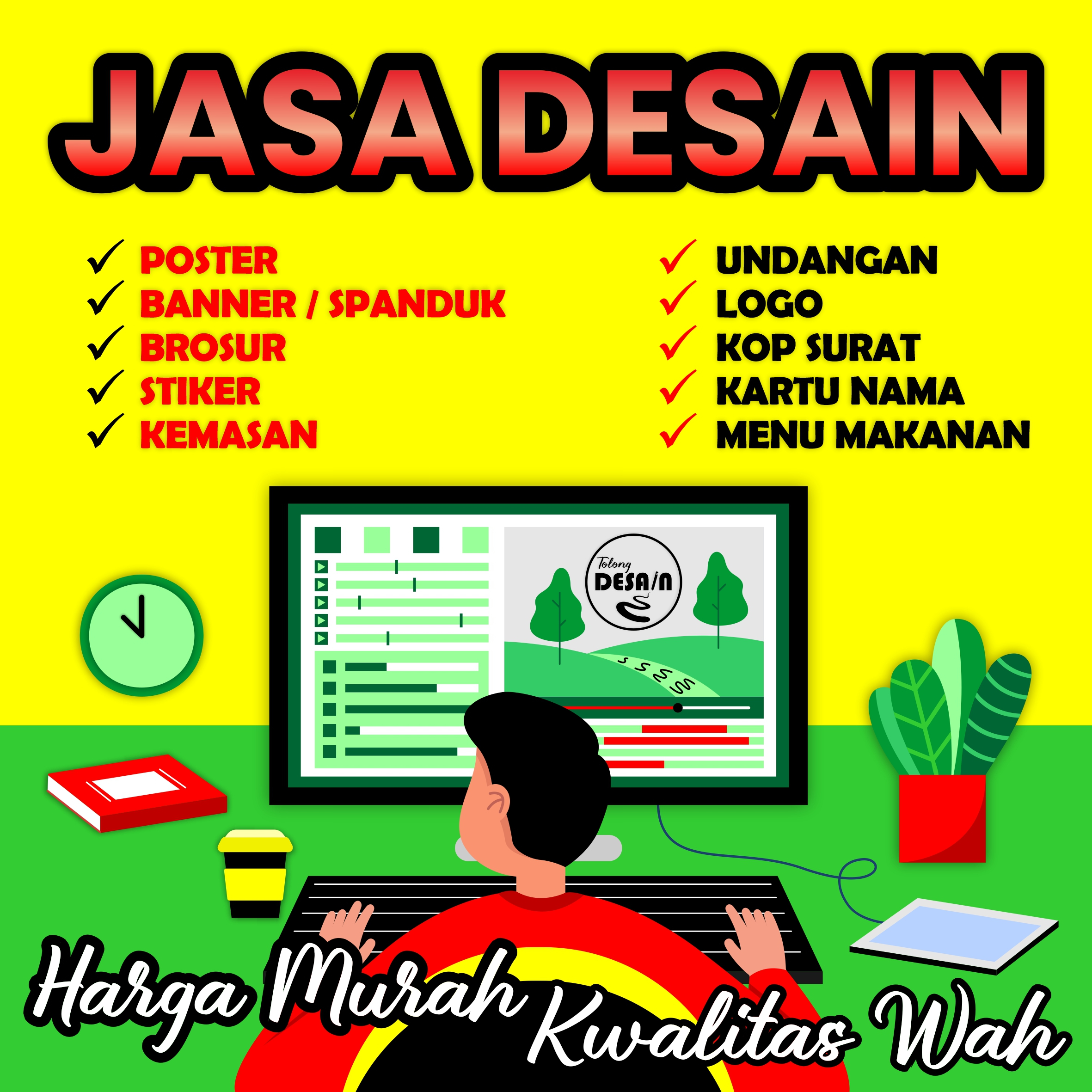 Jual JASA DESAIN || POSTER / BROSUR / BANNER / PAMFLET / DAFTAR MENU ...