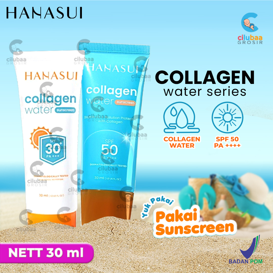 Jual Hanasui Collagen Water Sunscreen SPF 50 PA++ SPF 30 PA ...