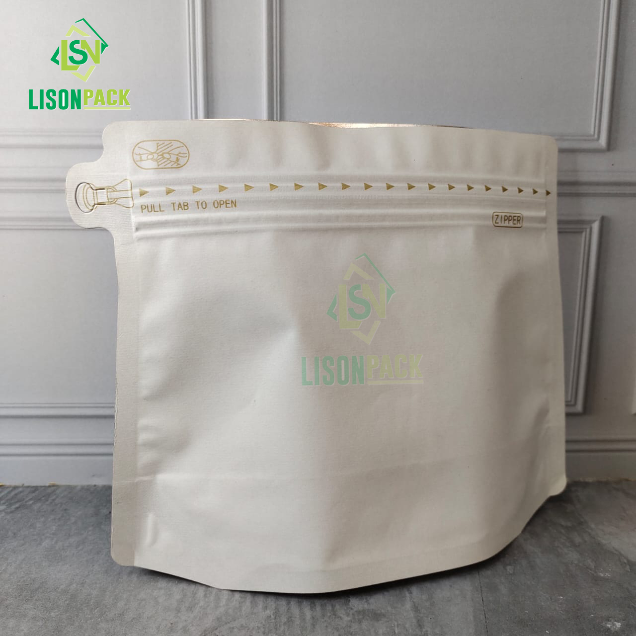 Jual Kemasan Standing Pouch Trapesium Paper Craft Putih 250gr | Kemasan ...