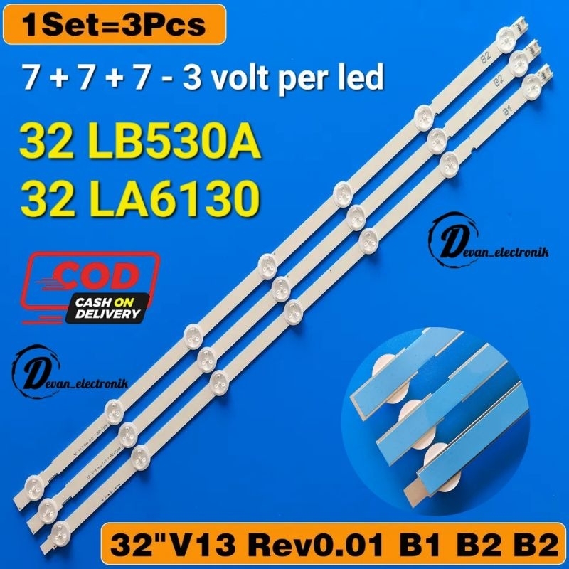 Jual lampu led backlight tv LG 7k 32in - backlight LG 32LB530A ...