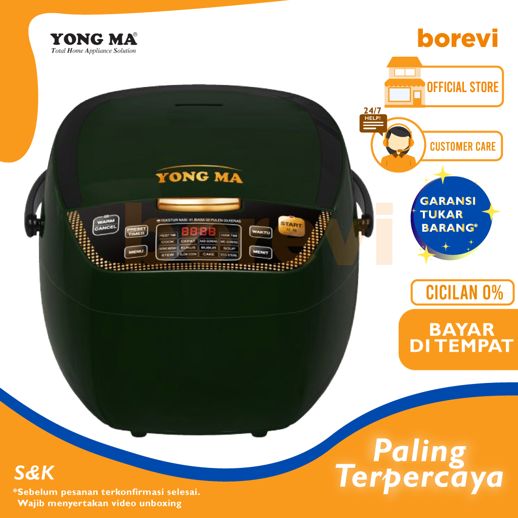 Jual YONGMA SMC 8017 GA RICE COOKER 2 LITER INNER POT SMC8017 SMC8017GA ...