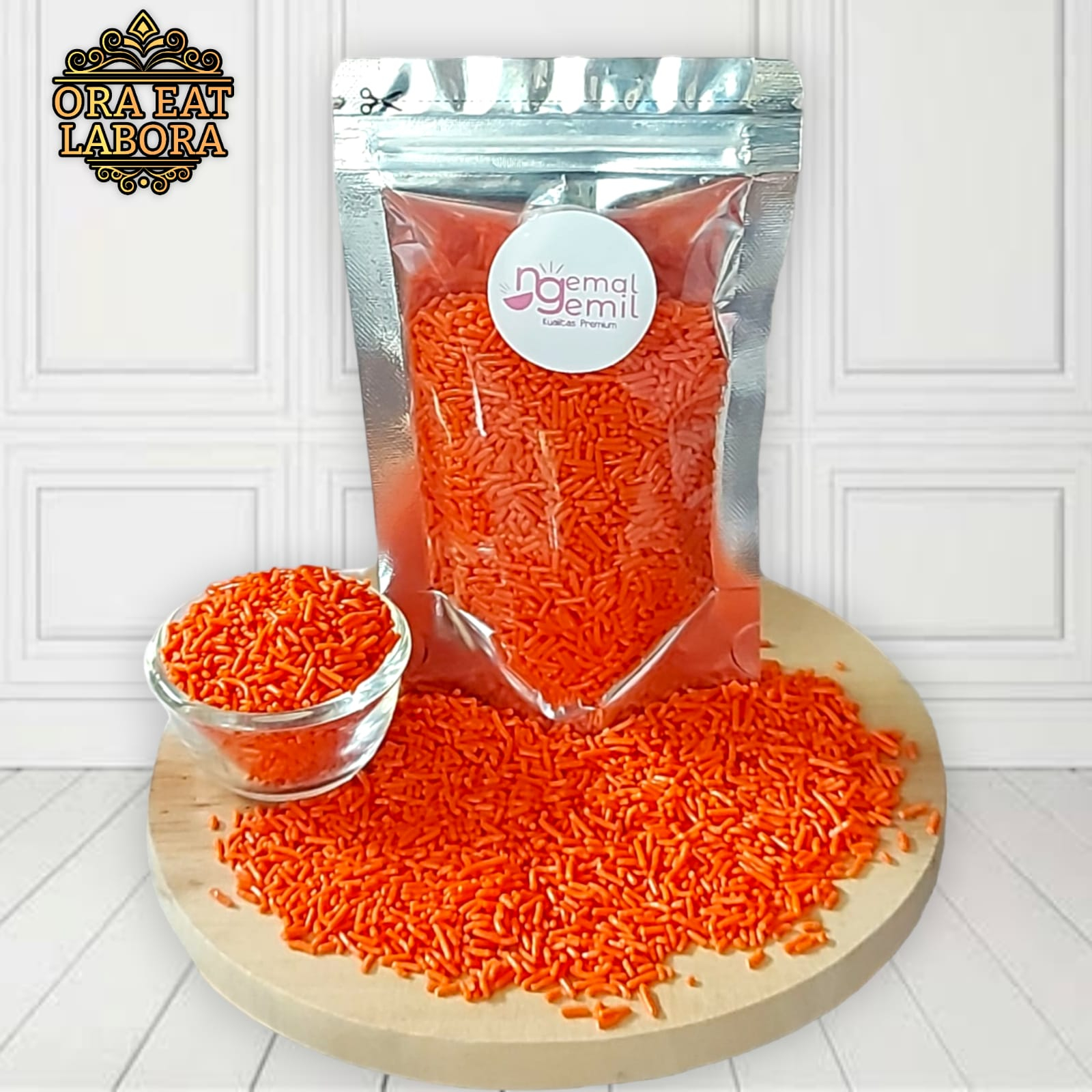 Jual Meses Pouch Orange Meses Butiran Coklat Sprinkle Topping Donut Kue ...