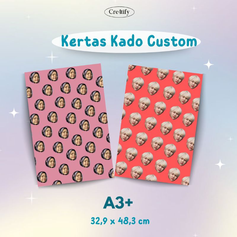 Jual Kertas kado custom bungkus hadiah by cre4tify | Shopee Indonesia