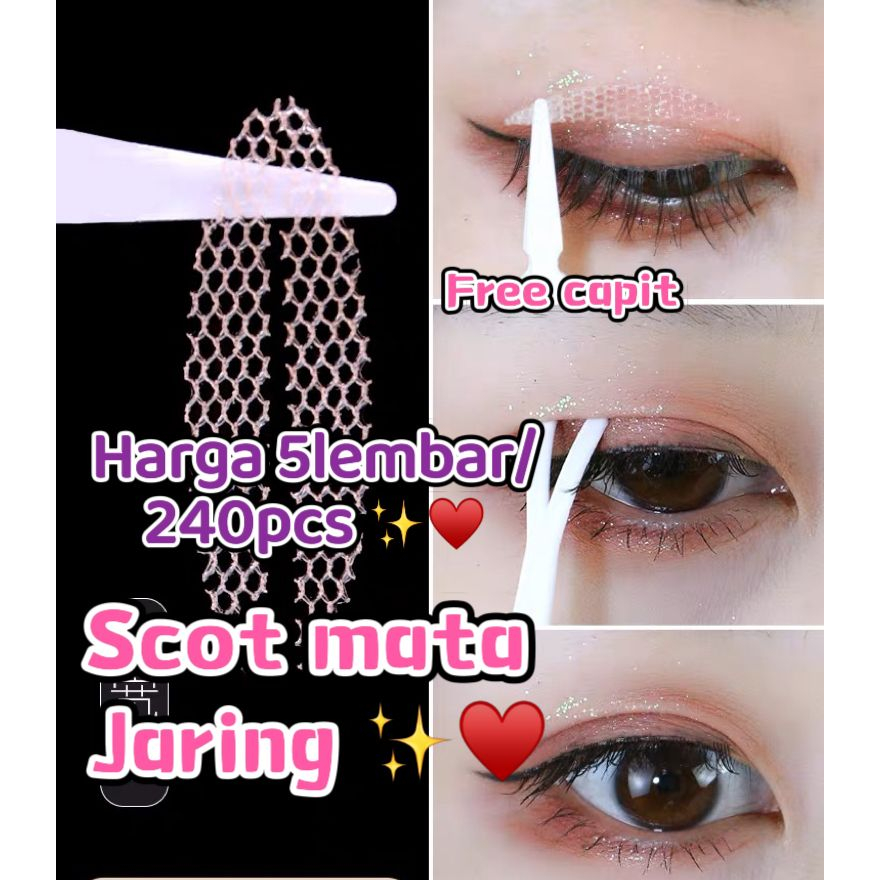 Jual 240PCS Eyelid Scot Mata Premium Skot Mata Jaring / Eyelid Tape ...