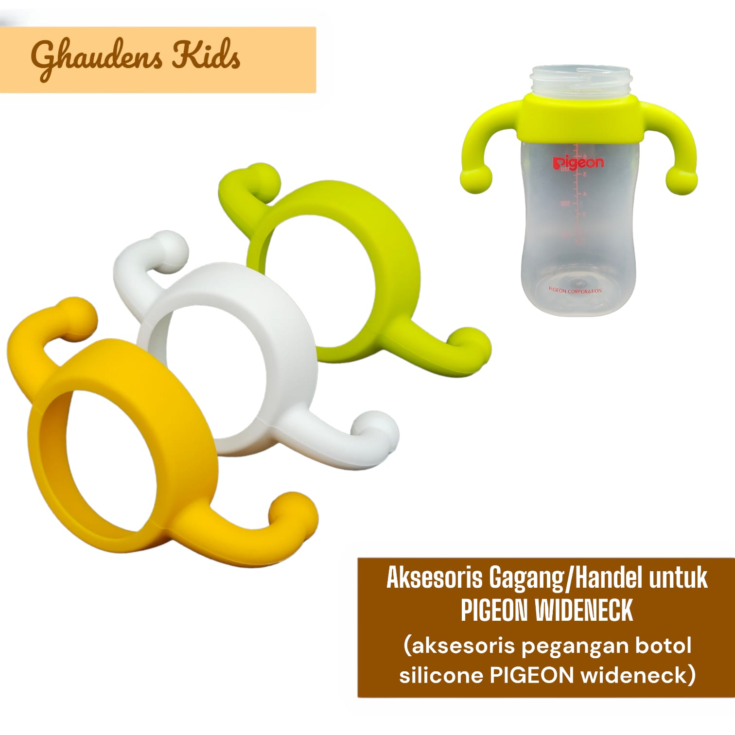 Jual Gagang/Handle Botol for Pigeon Wideneck Silicone/Pegangan Silicon ...