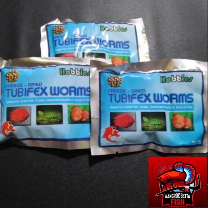 Jual Cacing Sutra Kering Pakan Ikan Cacing Kering Tubifex 5 gram ...