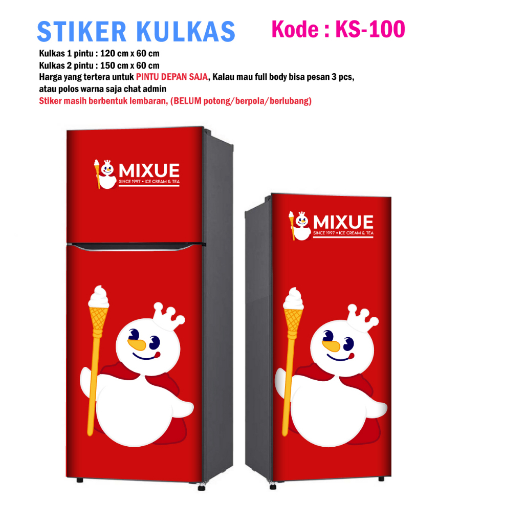 Jual Stiker Kulkas 1 Pintu dan Sticker Kulkas 2 pintu Ice Cream ...