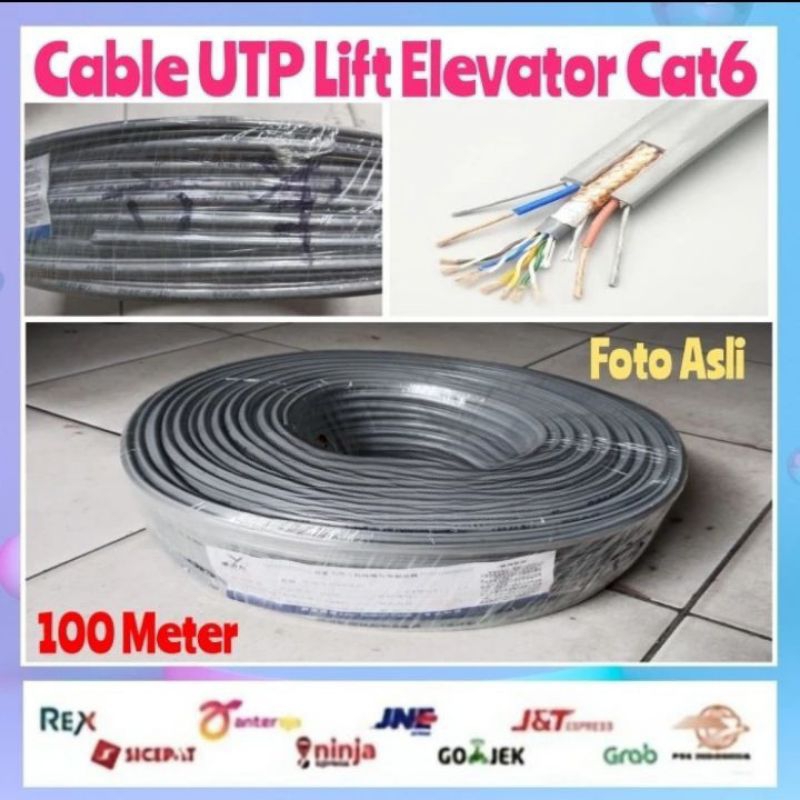 Jual Cable UTP Cat6 RJ45 Lift Elevator 200 M / Kabel LAN UTP Cat6 Lift ...