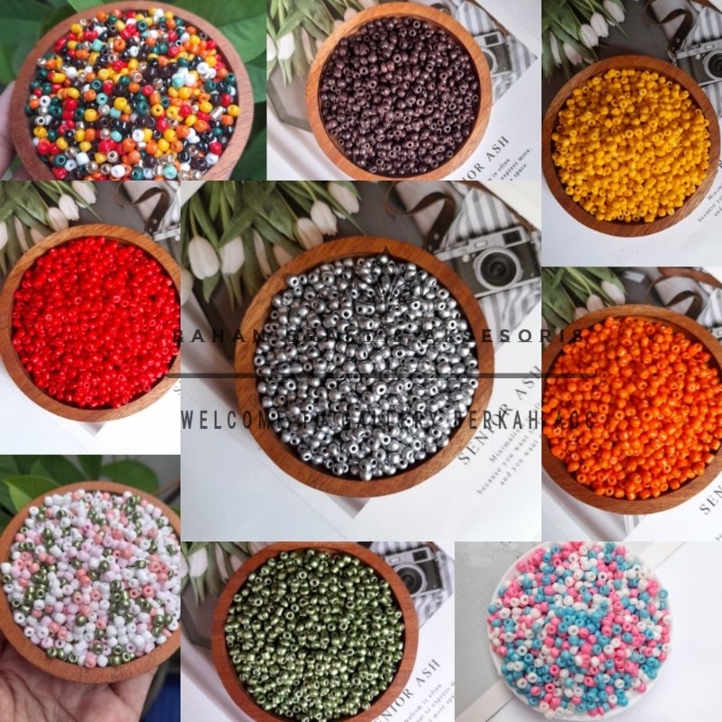 Jual 10 gr Mote Manik Manik Payet Pasir 4 mm 6/o Bahan Kerajinan Dan ...