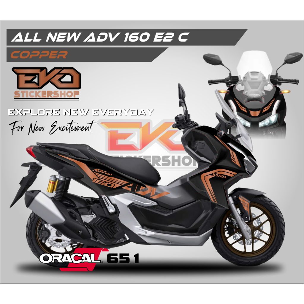 Jual Sticker ADV 160 HITAM Cutting Stiker ADV 2022 2023 Kode E2 ...