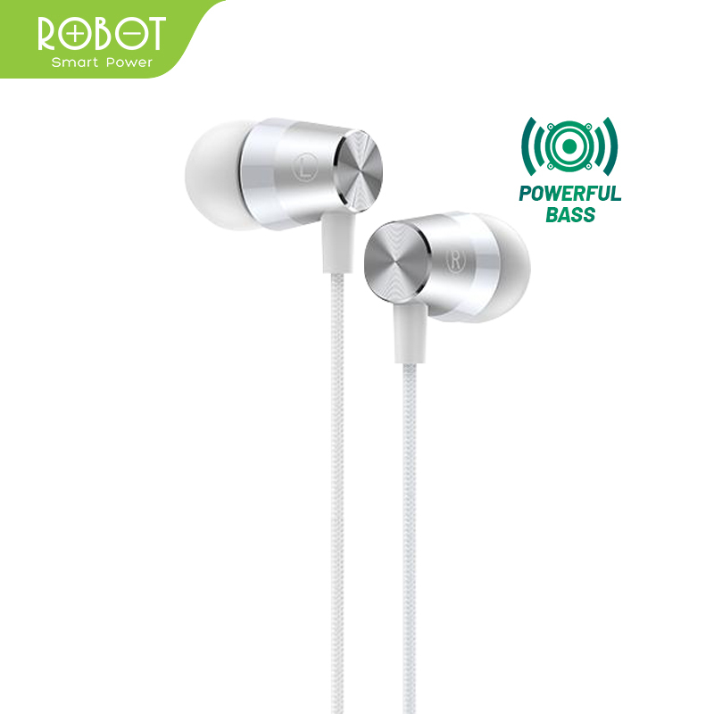 Jual Headset Robot RE101S Wired Earphone Bass Compatible For All Phone ...