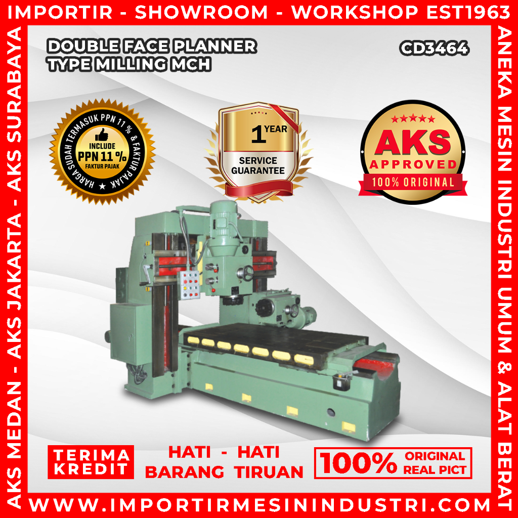 Jual Mesin Milling 5500 Kg Double Face Planer Importir - CD3464 ...