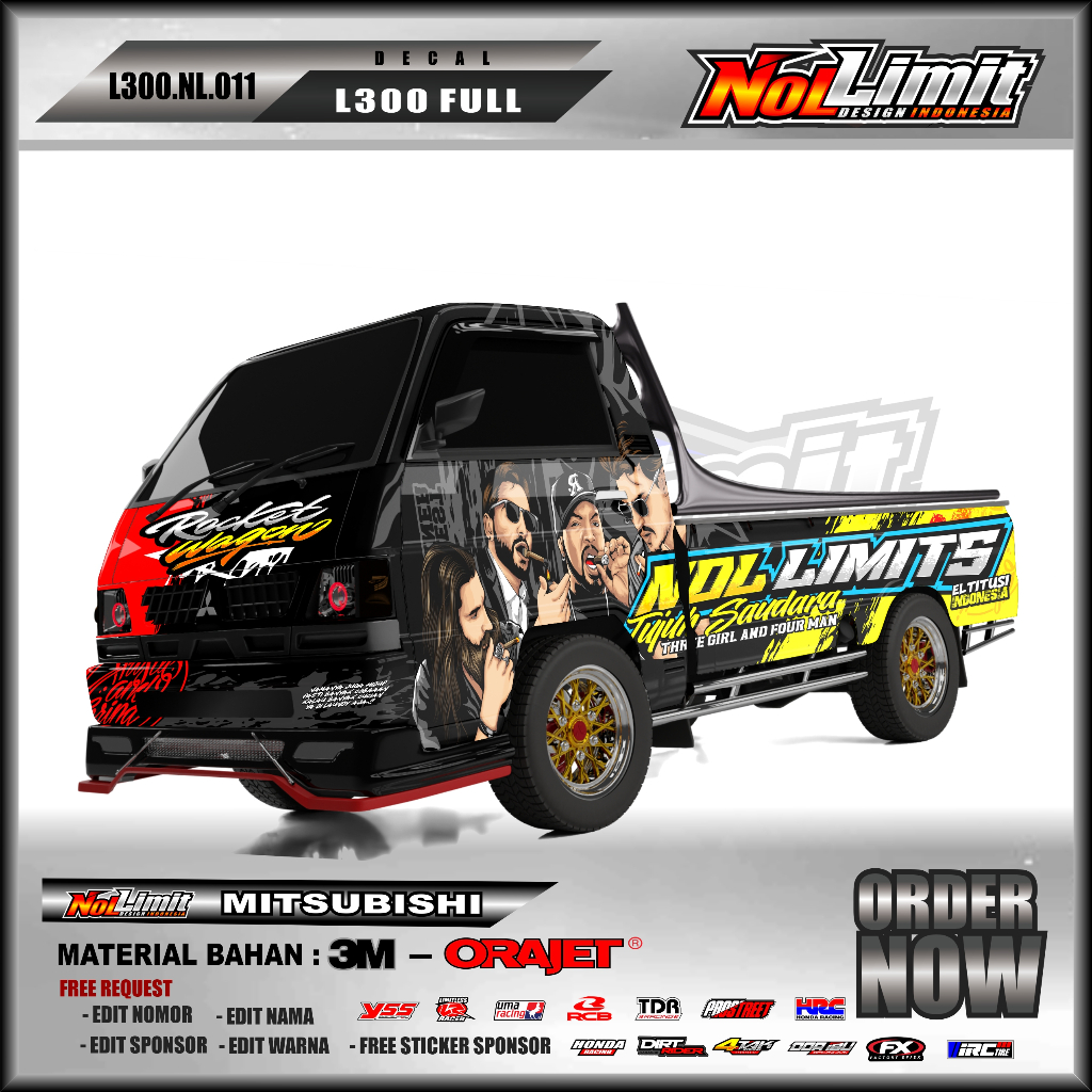 Jual Stiker Dekal mobil Pick Up L300 full body - Decal Full Body L300FB ...