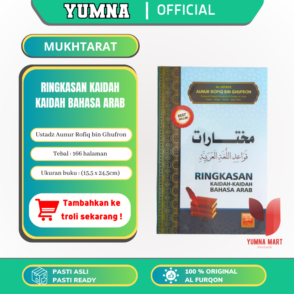 Jual Ringkasan Kaidah Kaidah Bahasa Arab - Mukhtarat Belajar Bahasa Arab Mudah - Mukhtarot ...