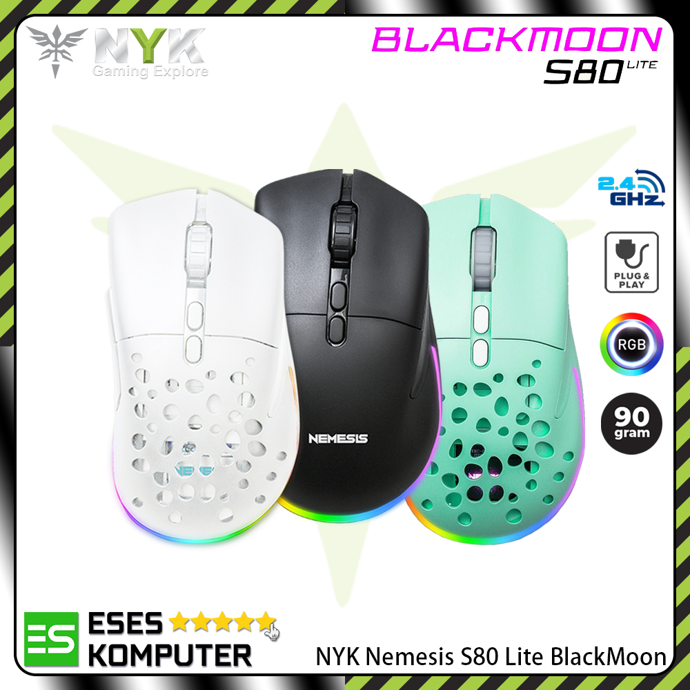Jual Mouse NYK Nemesis S80 S-80 LITE Blackmoon RGB | Mouse Gaming ...
