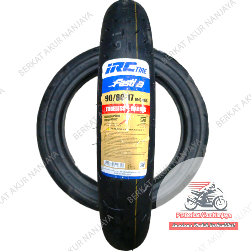 Jual IRC Fasti 2 90/80-17 Tubeless Soft Compound Ban Race BONUS Pentil ...