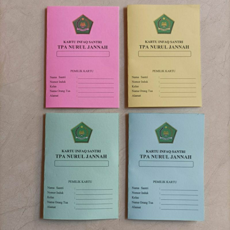 Jual KARTU SPP INFAQ IURAN KAS CUSTOM MURAH | Shopee Indonesia